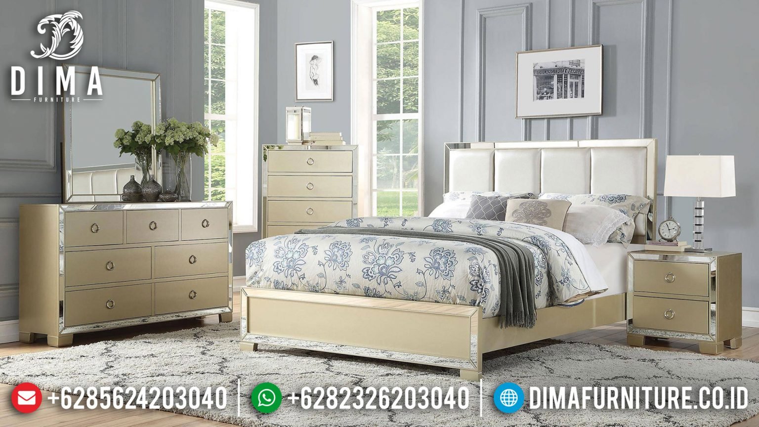 Kamar Set Minimalis Modern Terbaru Elegant Design Furniture Jepara TTJ-1103